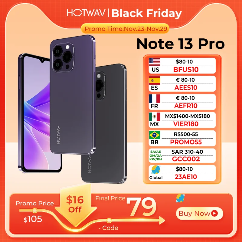 HOTWAV-Note-13-Pro-Original-Android-13-6-6-pulgadas-HD-90Hz-frecuencia ...