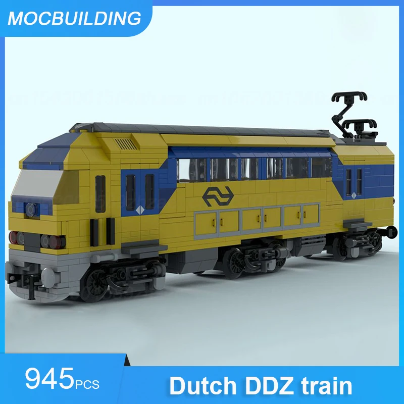 MOC-Building-Blocks-Dutch-NS-Double-Dekker-Train-DDZ-Model-DIY-Assemble ...