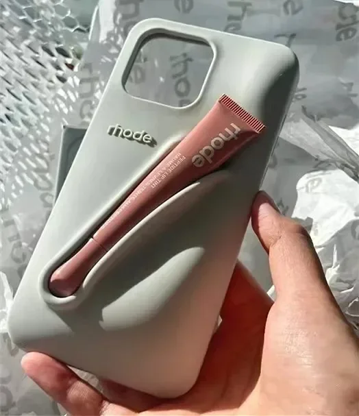 Rhode-funda-de-silicona-suave-con-soporte-para-pintalabios-carcasa-de ...