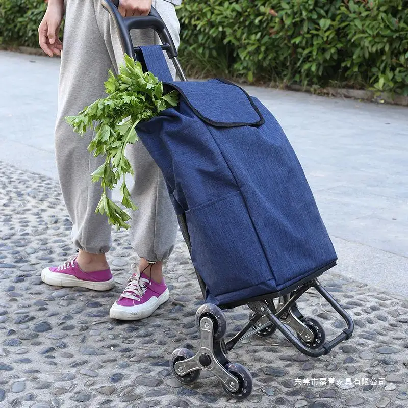 Household-Portable-Manual-Trailer-Stall-Express-Trolley-Shopping-Cart ...