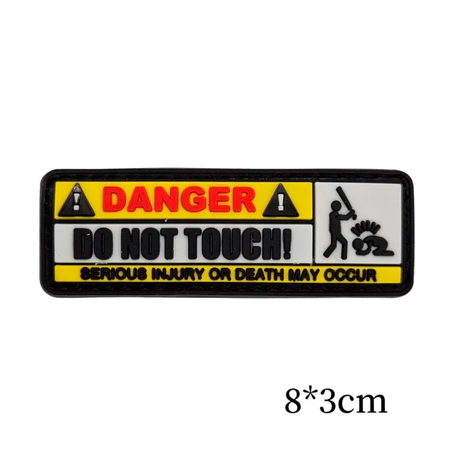 3D PVC DO NOT TOUCH Tactical Patches WARNING Morale Badge Outdoor ...