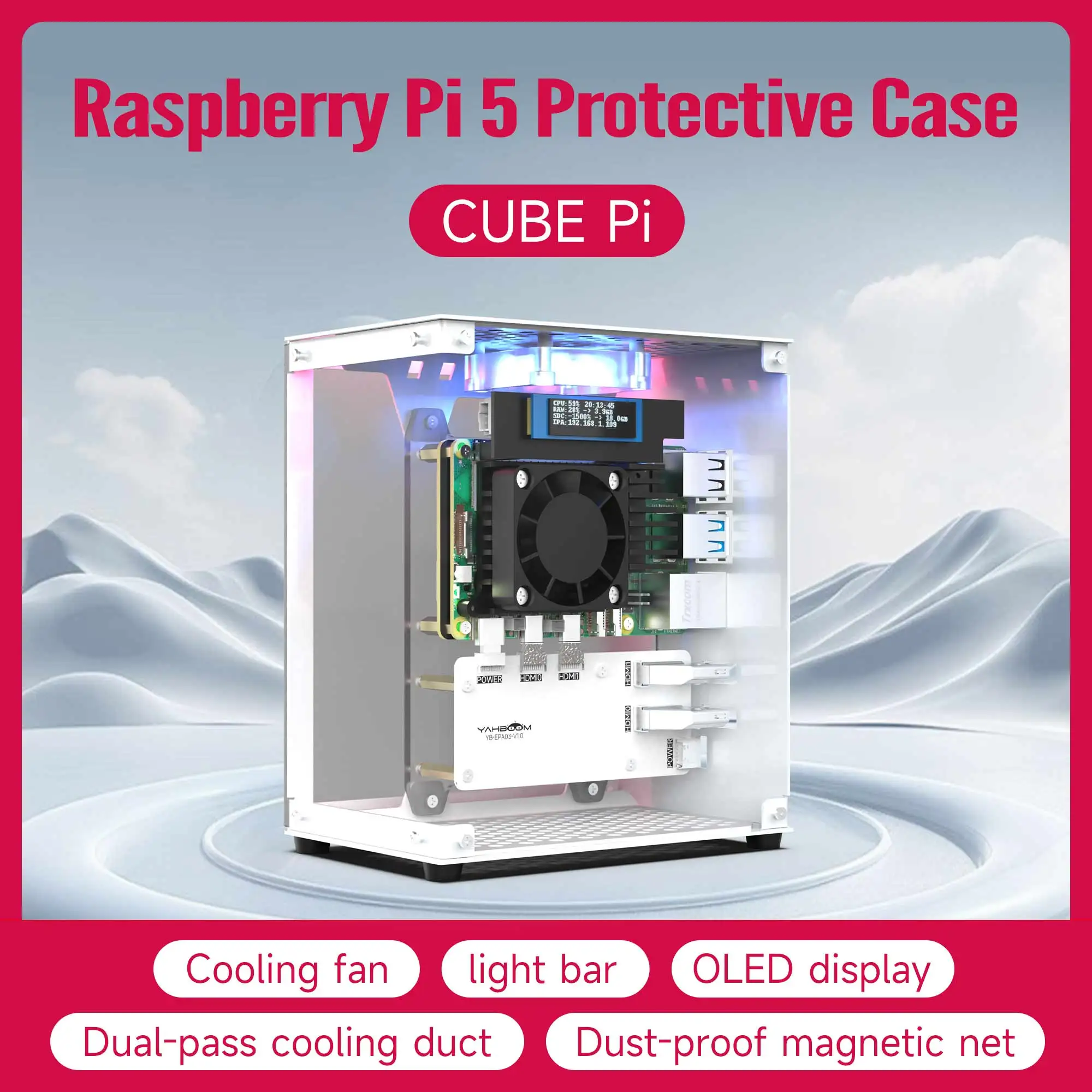 Mini-CUBE-Protective-Case-with-Cooling-Fan-and-RGB-Color-Light-0-91 ...