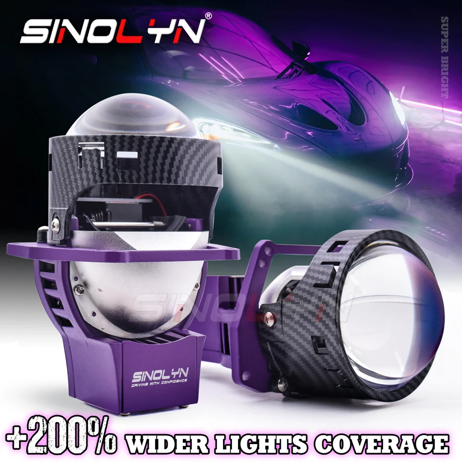 Sinolyn-3-Inch-65W-Blue-Bi-LED-Projector-Lenses-In-Headlight-For-Hella ...
