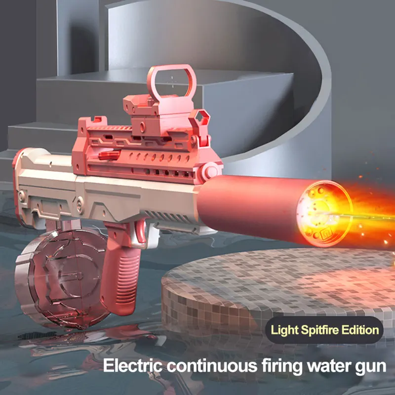 Electric-Water-Gun-with-Light-High-Tech-Automatic-Flaming-Fire-Large ...