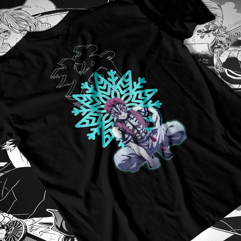Akaza Demon Slayer Anime Merch Printed Shirt Japanese Manga Style ...