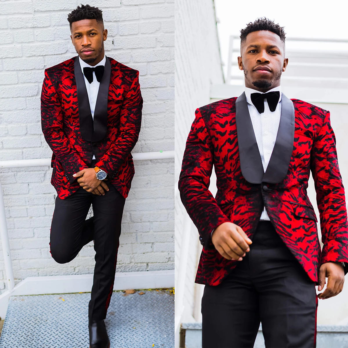 Fashion-Red-Men-Suits-Tuxedo-Shawl-Lapel-One-Button-Customized-2-Pieces ...