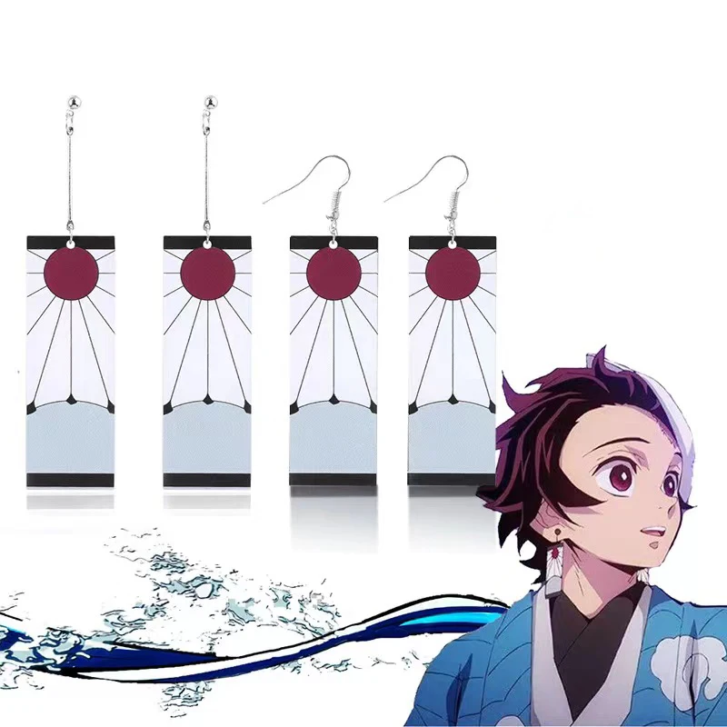 Demon-Slayer-Stud-Earrings-Kamado-Tanjiro-Same-Acrylic-Earring-Men ...