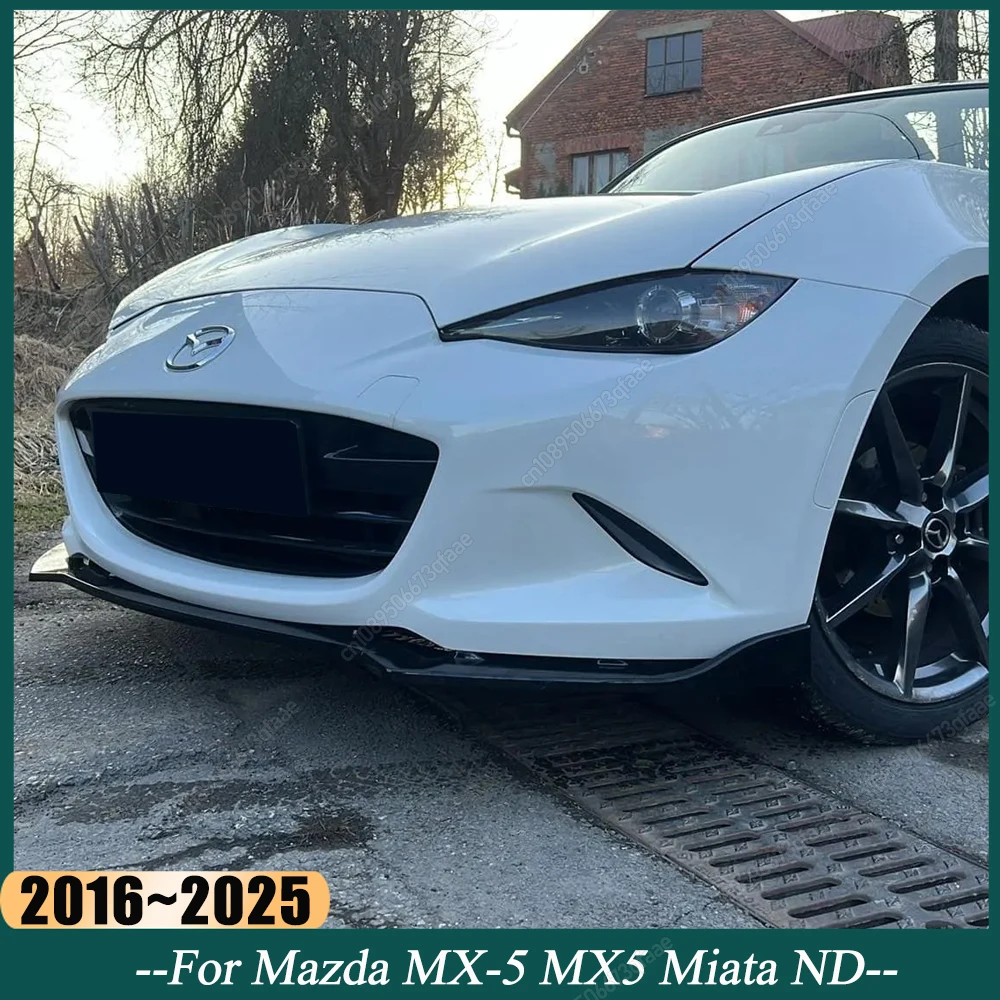 ABS Gloss Blcak Car Front Bumper Lip Diffuser Splitter Spoiler For ...