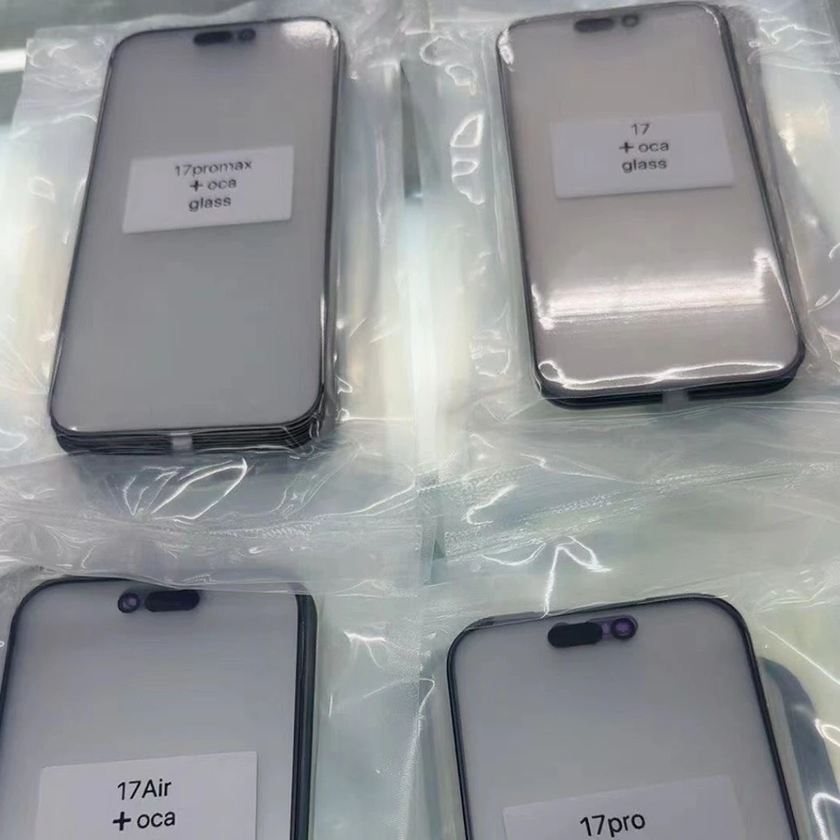 5Pcs Screen Outer Front Glass Laminated OCA Glue for iPhone 17 Pro Max ...