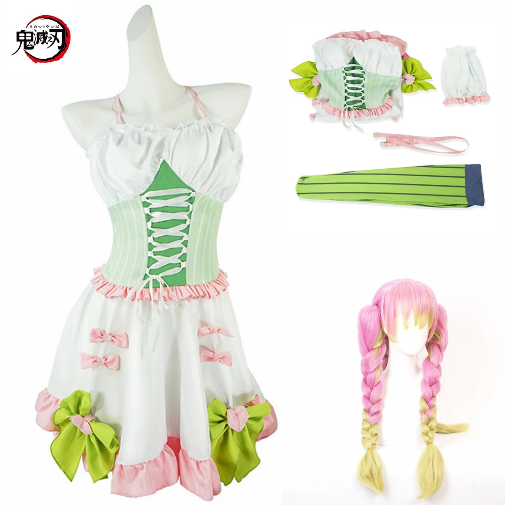Demon Slayer Love Hashira Kanroji Mitsuri Cosplay Costume Lolita Sexy ...