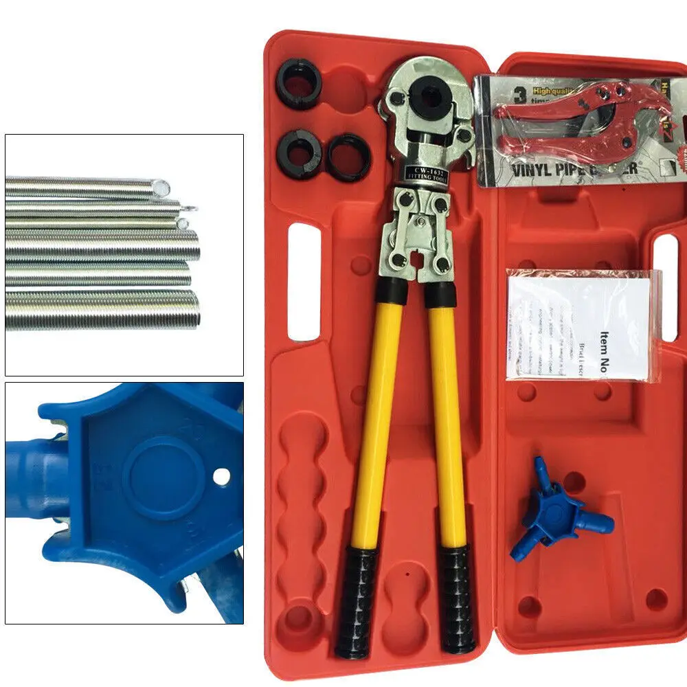 New-Pipe-Crimping-Pliers-Hand-Pressing-Kit-8Pcs-Tool-Set-PEX-Presser-16 ...