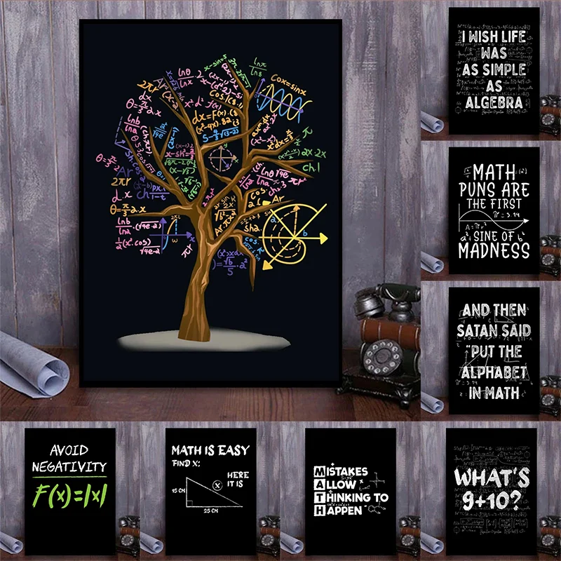 Math-Formula-Tree-Equation-Poster-Poster-Math-Canvas-Painting-Wall ...