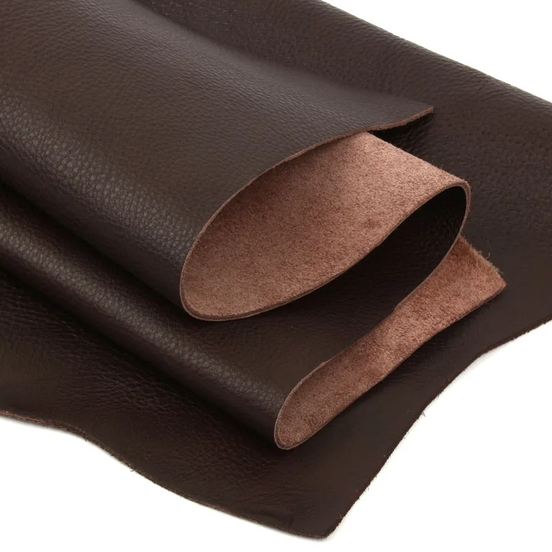 Dark-Brown-Cow-Skin-Genuine-Leather-Vegetable-Tanned-Leather-piece-for ...