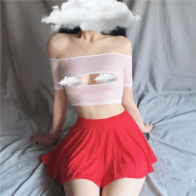마이크로 미니 스커트 클럽 섹시 웨어 시스루 스커트 섹시한 여성 아이스 실크 A 라인 플리츠 스커트 로우 라이즈 웨이스트