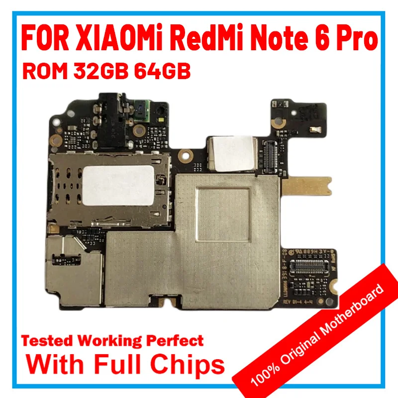Full-Working-For-XiaoMi-RedMi-Note-6-Pro-Motherboard-100-Unlocked ...