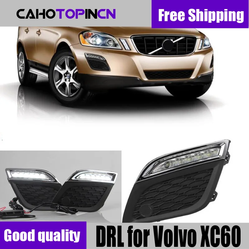 Free-shipping-Waterproof-12v-LED-CAR-DRL-Daytime-Running-Lights-fog ...