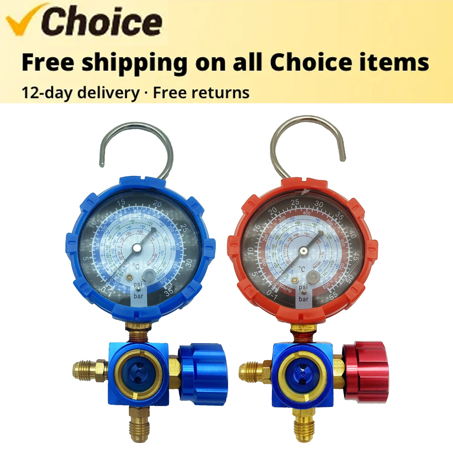 Refrigerantes-Manifold-Gauge-com-Espelho-Visual-Ar-Condicionado-Gauge ...