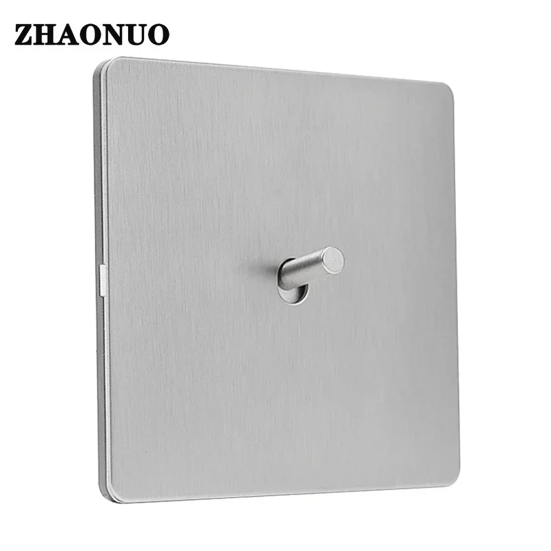 Wall-Light-Toggle-Switch-1-4-Gang-1-Way-2-Way-Silver-Gray-Brushed ...