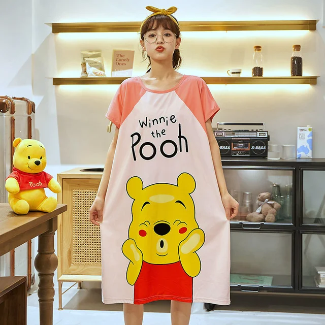 Sanrio Hello Kitty Print Cartoon Sleepwear Cute Nightdress Disney Daisy ...