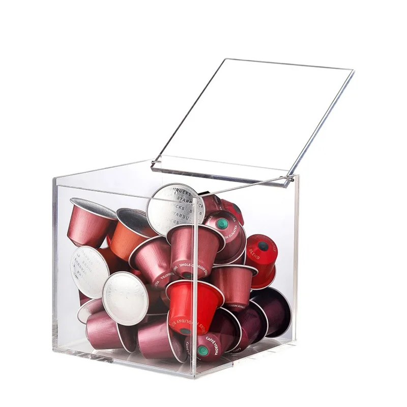 New-Transparent-Acrylic-Storage-Box-Clear-Square-Cube-Multipurpose ...