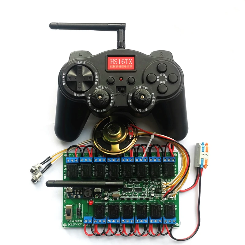 RC-Bagger-16ch-2-4-GHz-Fernbedienung-Kit-DC7V-28V-Hochleistungs-Empf ...