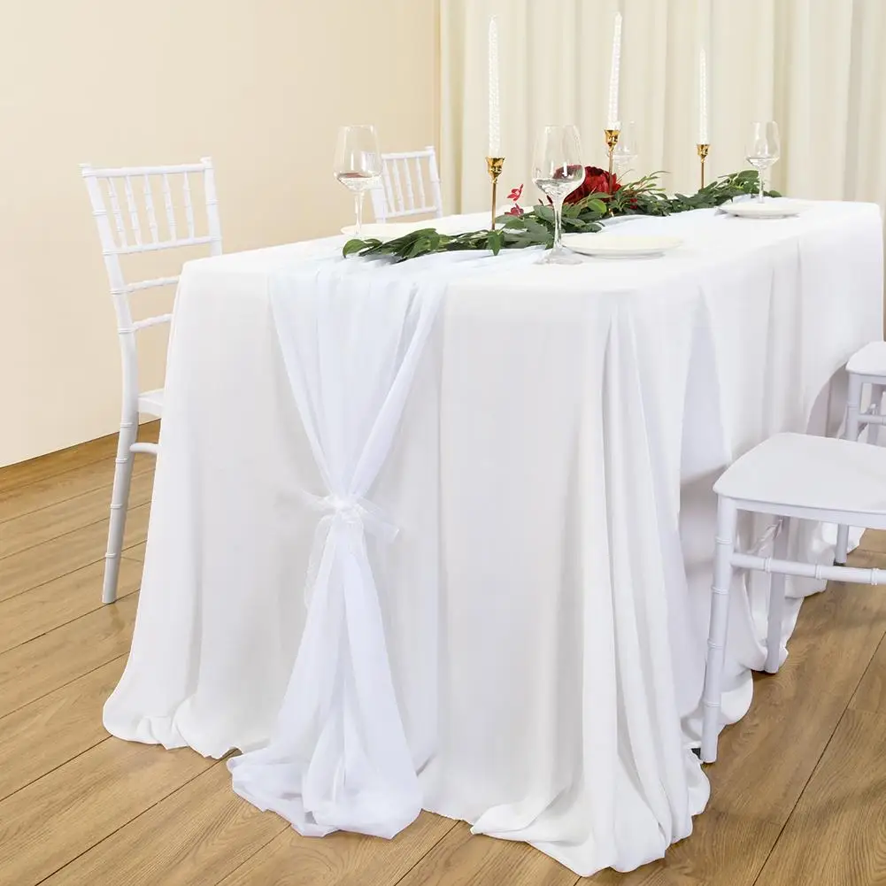 Stretch-Yarn-Table-Runner-With-2-Ribbons-Bridal-Party-Romantic-Wedding ...
