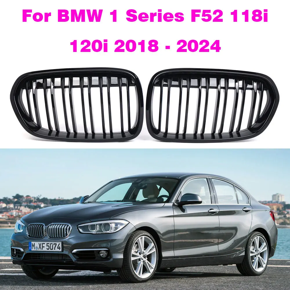 Glossy-Black-Car-Front-Bumper-Kidney-Grill-Hood-Grille-For-BMW-1-Series ...
