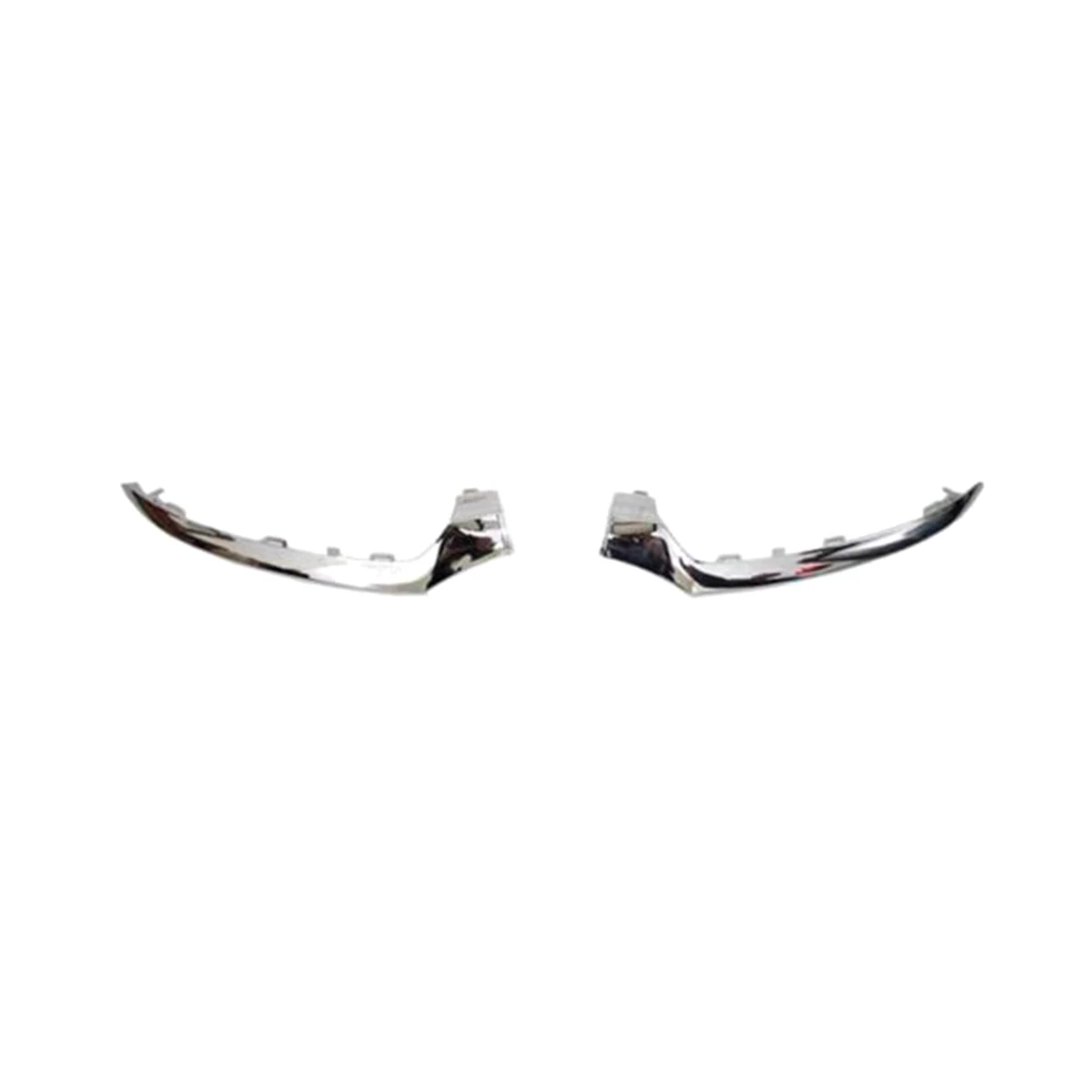 Left & Right Front Bumper Lip Spoiler Chrome Trim for Mercedes C Class ...