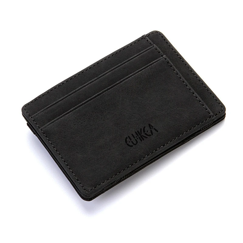 Mini Small Flap Magic Wallets Ultra Thin Men Male PU Leather Zipper ...