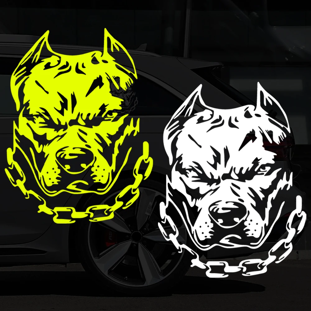 Bulldog Reflective Vinyl Moto Stickers Decor Motorcycle Scooter Car ...