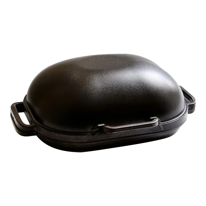 30cm-Oval-Bread-Pan-Cast-Iron-Loaf-Pan-with-Lid-for-Homemade ...