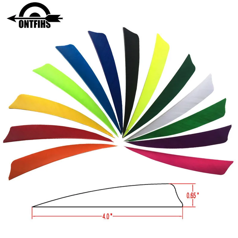 50-Pcs-4-Shield-Arrow-Feathers-Archery-Fletching-DIY-For-Hunting ...