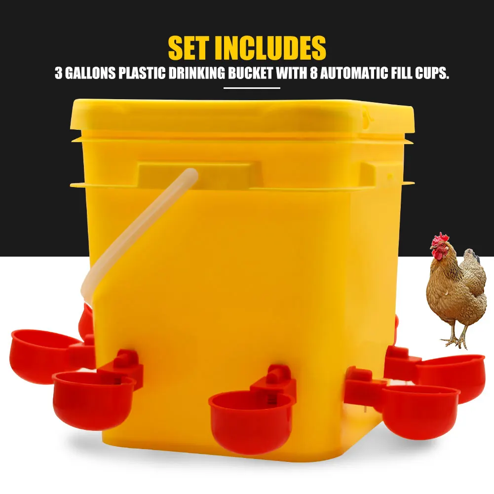 10L-Chicken-Duck-Goose-Bucket-Chicken-Waterer-Kit-with-8Auto-Fill-Cups ...