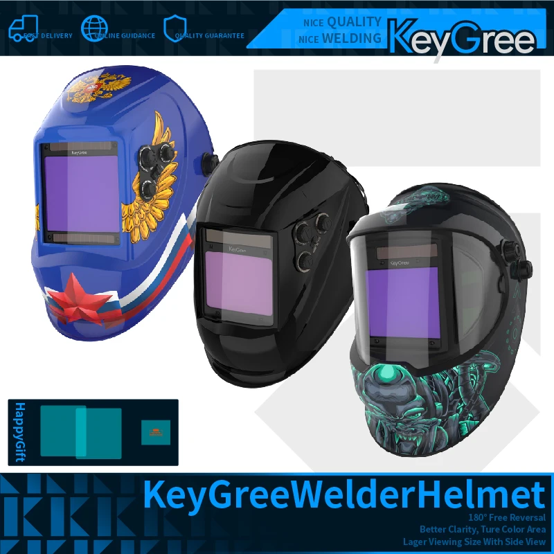 Keygree Welding Helmet Chameleon Welder Solder Mask Light Filter Solar ...