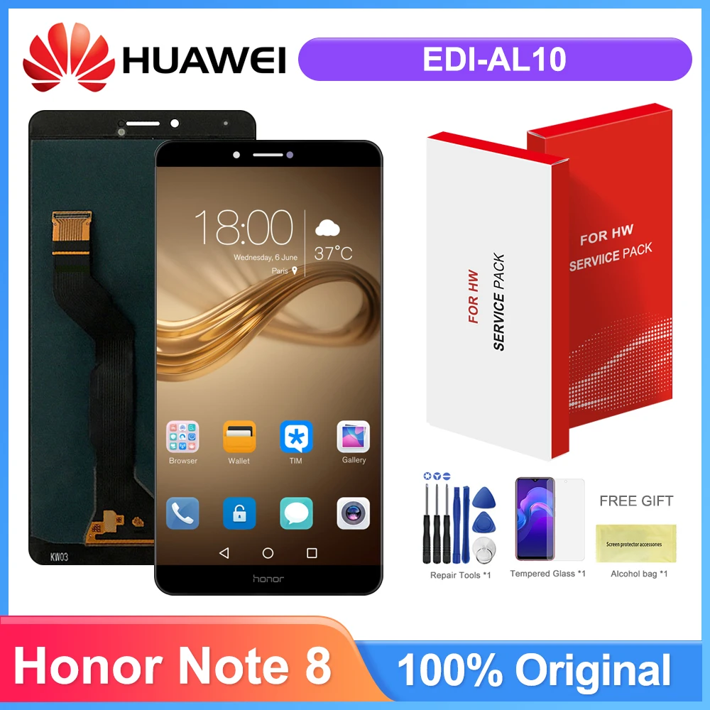 Super amoled display para honor note 8 display lcd digitador da tela de toque com montagem do ...