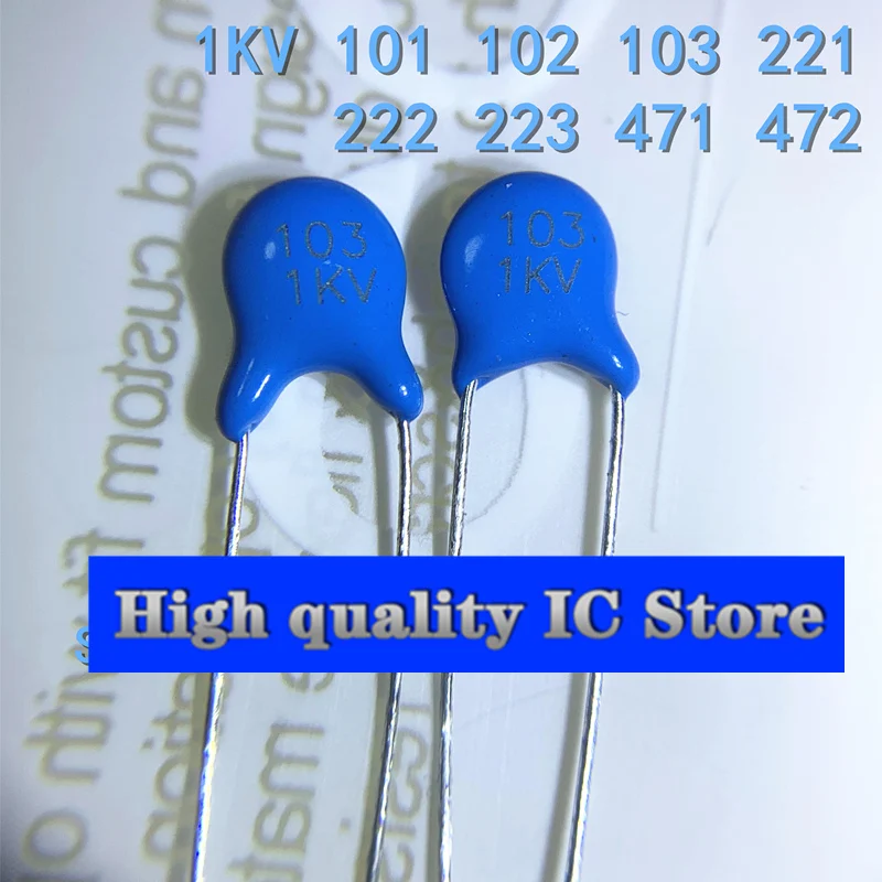 20PCS New original porcelain chip capacitor 1000V 1KV 101 102 103 221 ...