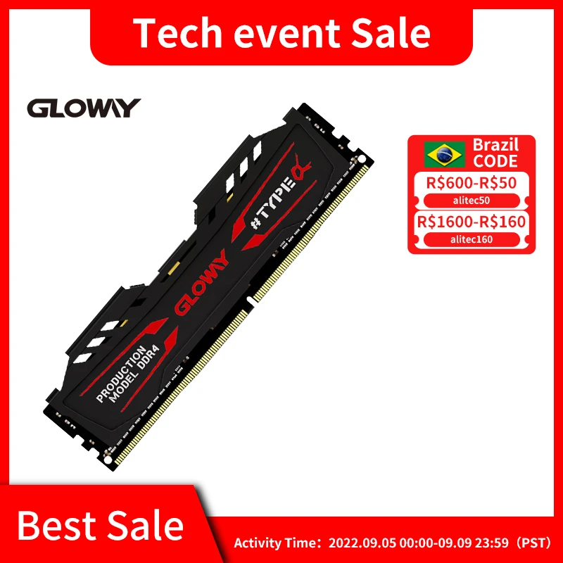 Gloway Memória Ram Ddr4 8gb 3000mhz 1.35v, Memória Dimm Para Desktop De ...