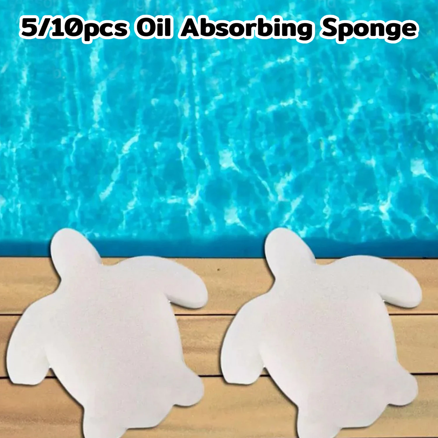 5-10pcs-Oil-Absorbing-Scum-Sponge-White-Floating-Spa-Sponge-Turtle-Oil ...