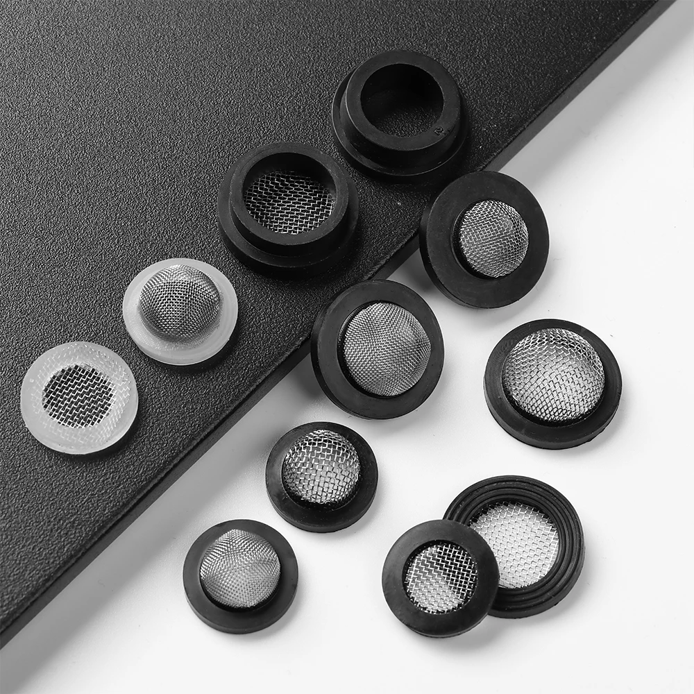 5Pcs 1/2" 3/4" Rubber Gaskets With Stainless Steel Filter For Garden ...
