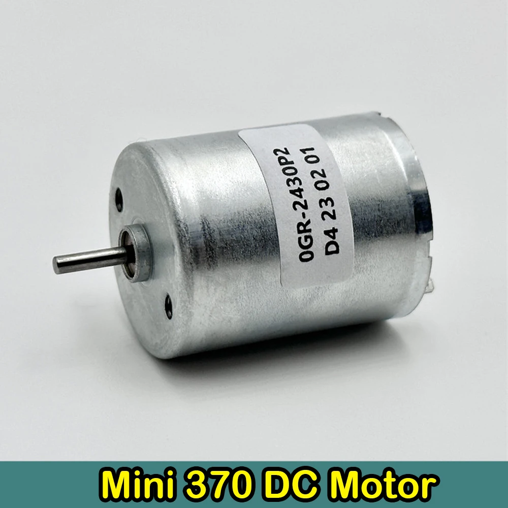 New 370 DC Motor 3V-12V 1100RPM~4400RPM Slow Speed Front Ball Bearing ...