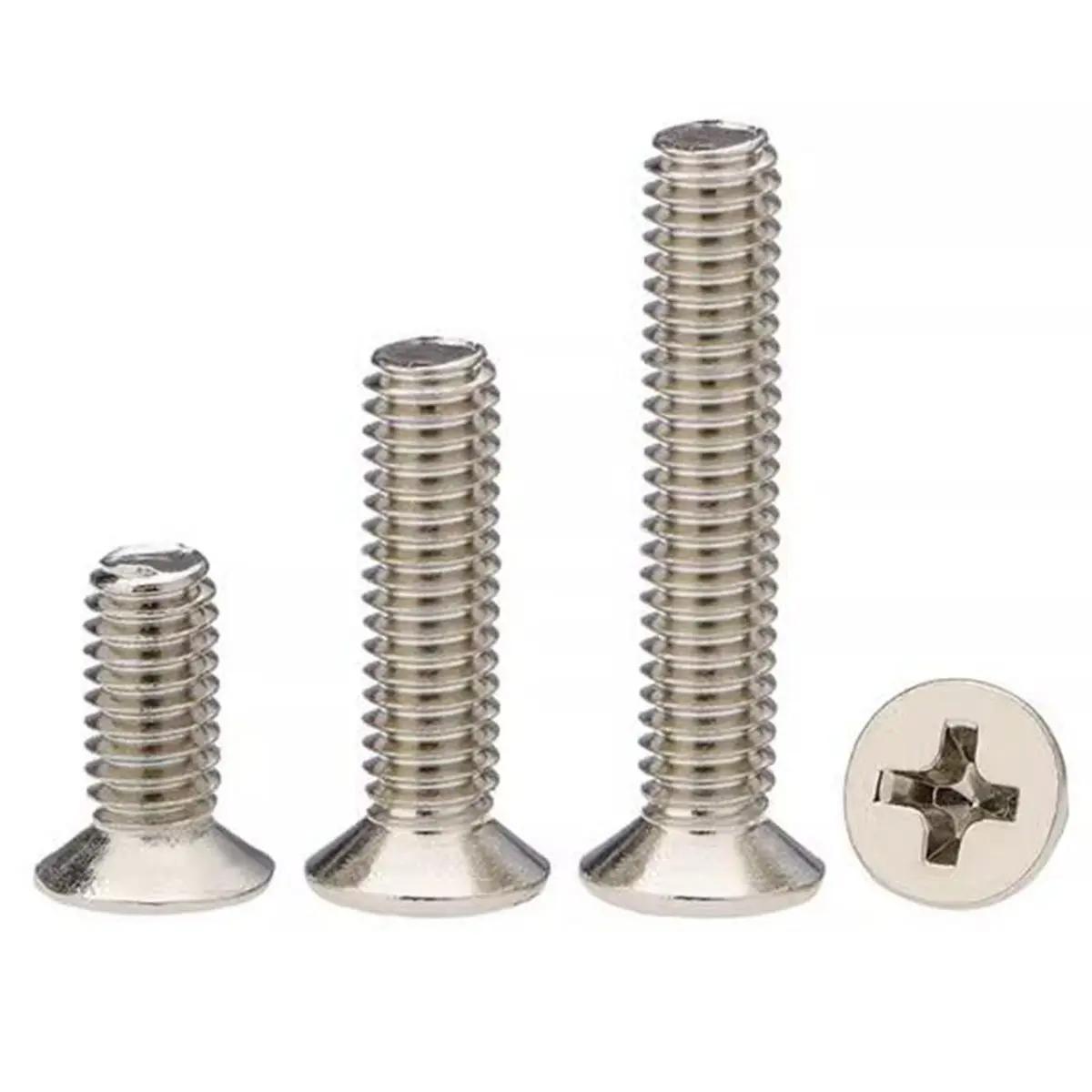 50pcs #2-56 #4-40 #6-32 304 Stainless Steel Phillips Countersunk Head ...