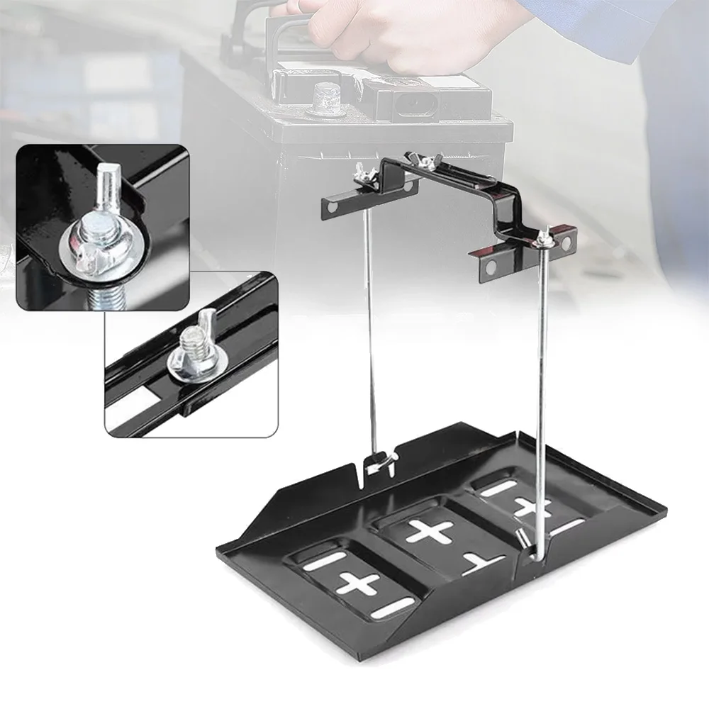 Car Fixed Battery Hold Down Tray Corrosion-Resistant Steel Storage ...