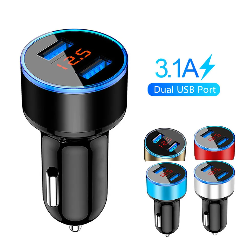 2024-3-1A-Dual-USB-Car-Charger-LED-Display-for-Nissan-Qashqai-j10-j11-x ...