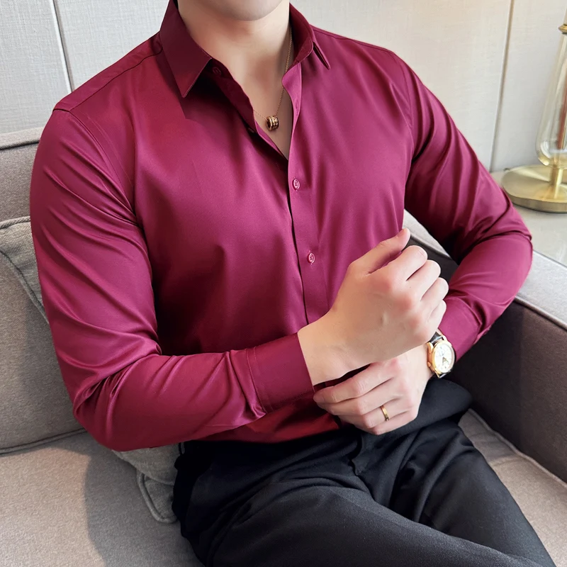Business-Formal-Wear-Men-Shirts-Fashion-All-Match-Long-Sleeve-Men-s ...
