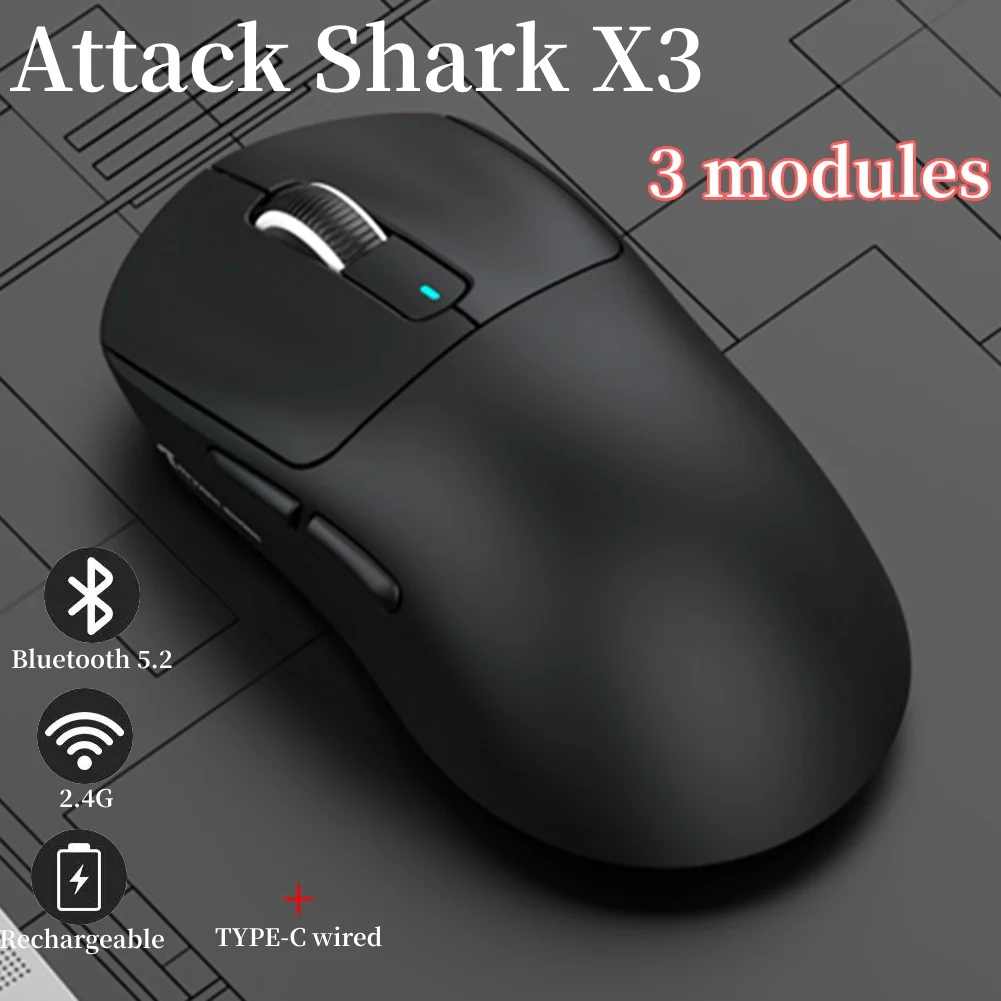 Attack-Shark-Wireless-2-4GHz-Gaming-Mouse-6-Gears-Adjustable-26000DPI-3 ...