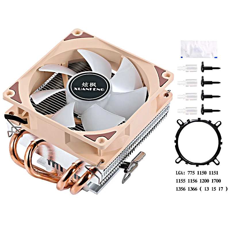 Air-cooled-CPU-Cooling-Fan-4-Heat-Pipe-PC-Cooler-Processor-Suitable-For ...