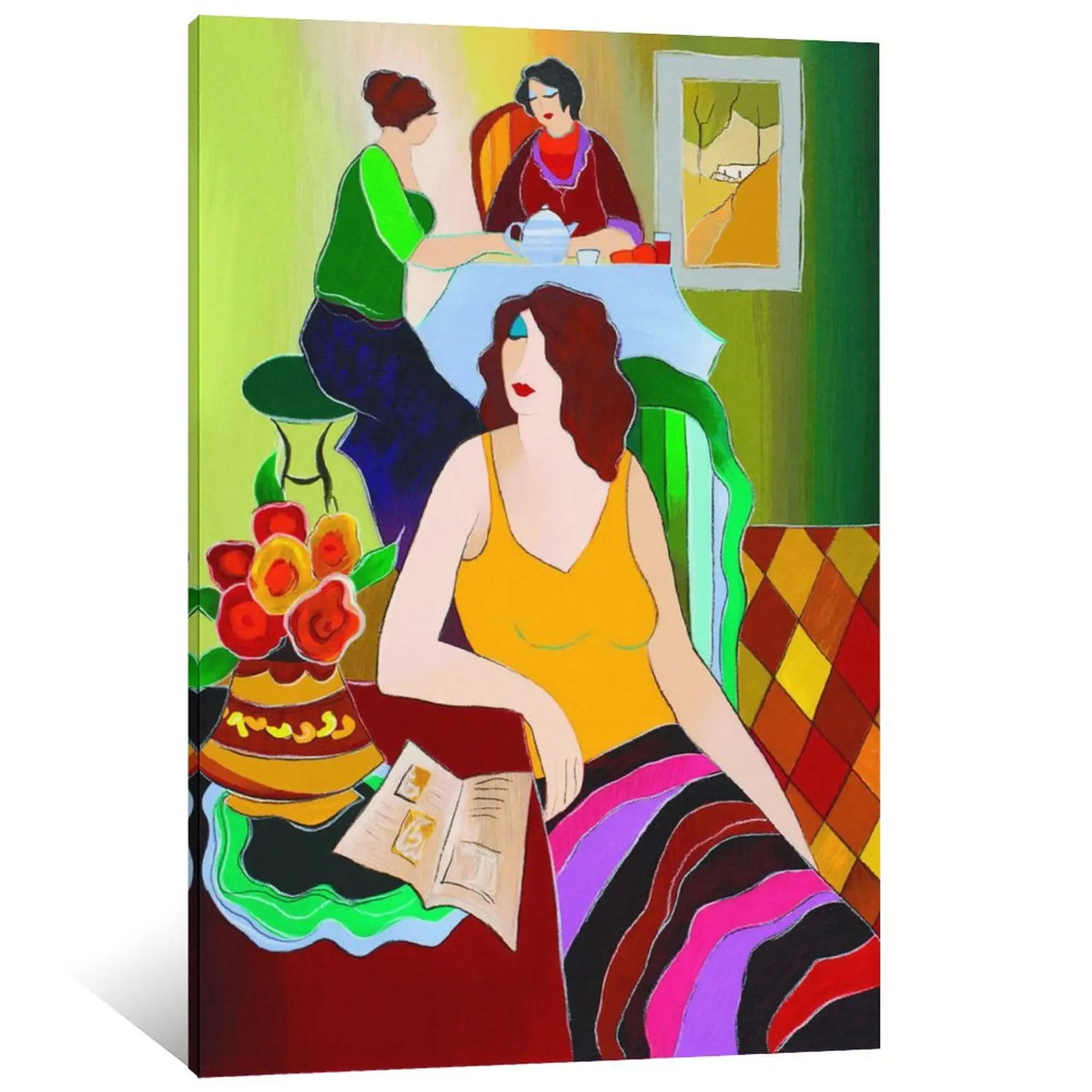 Itzchak Tarkay Woman Canvas Art Poster and Wall Art Picture Print ...