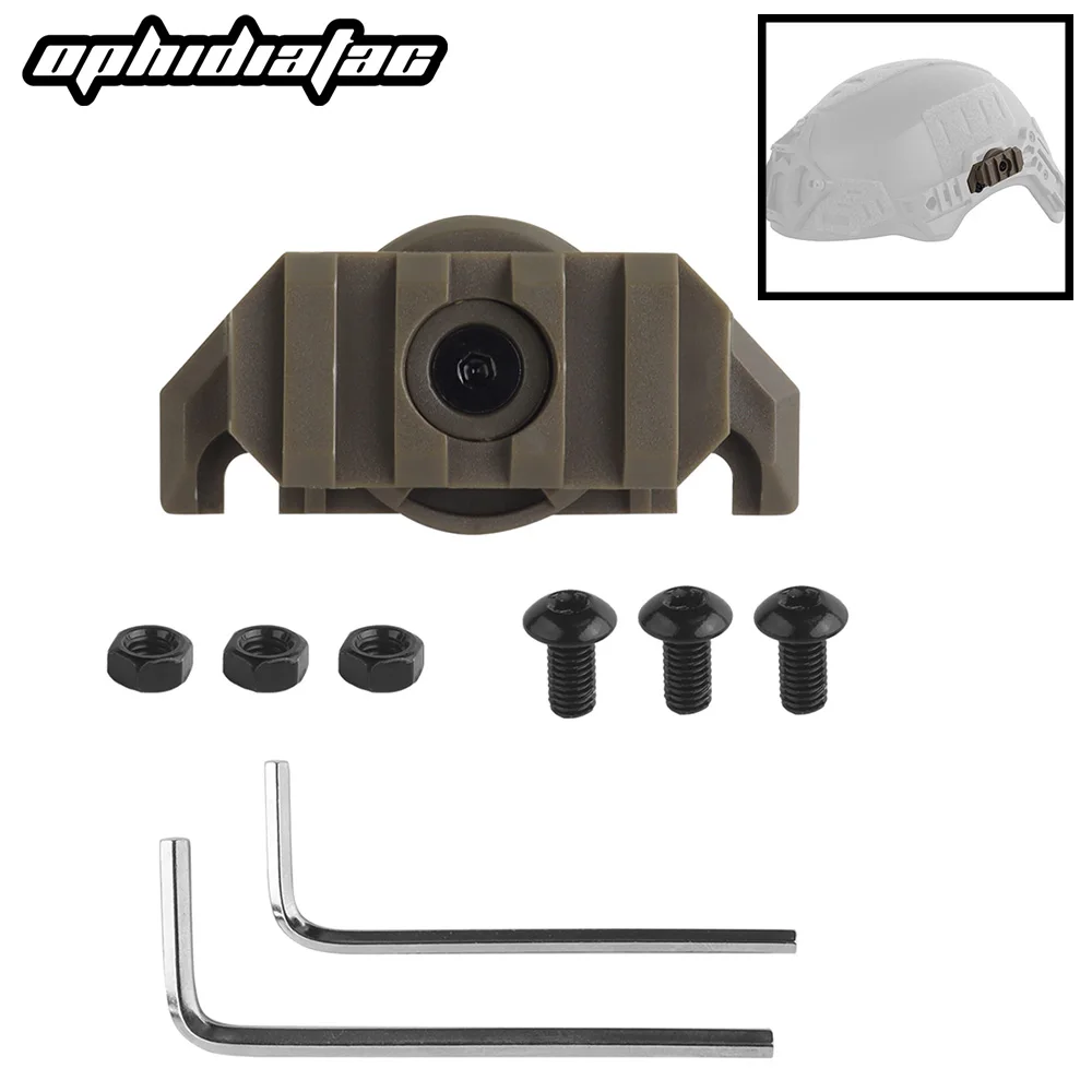 Adaptador de luz para casco OPHIDIANTAC (modelo TEAM WENDY) con riel de ...