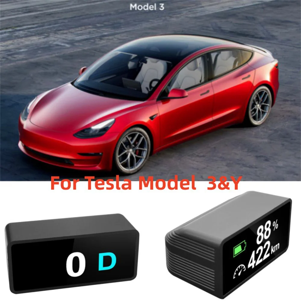 For-Tesla-Model-3-Y-2017-2023-HUD-Embedded-Speedometer-Head-Up-Display ...