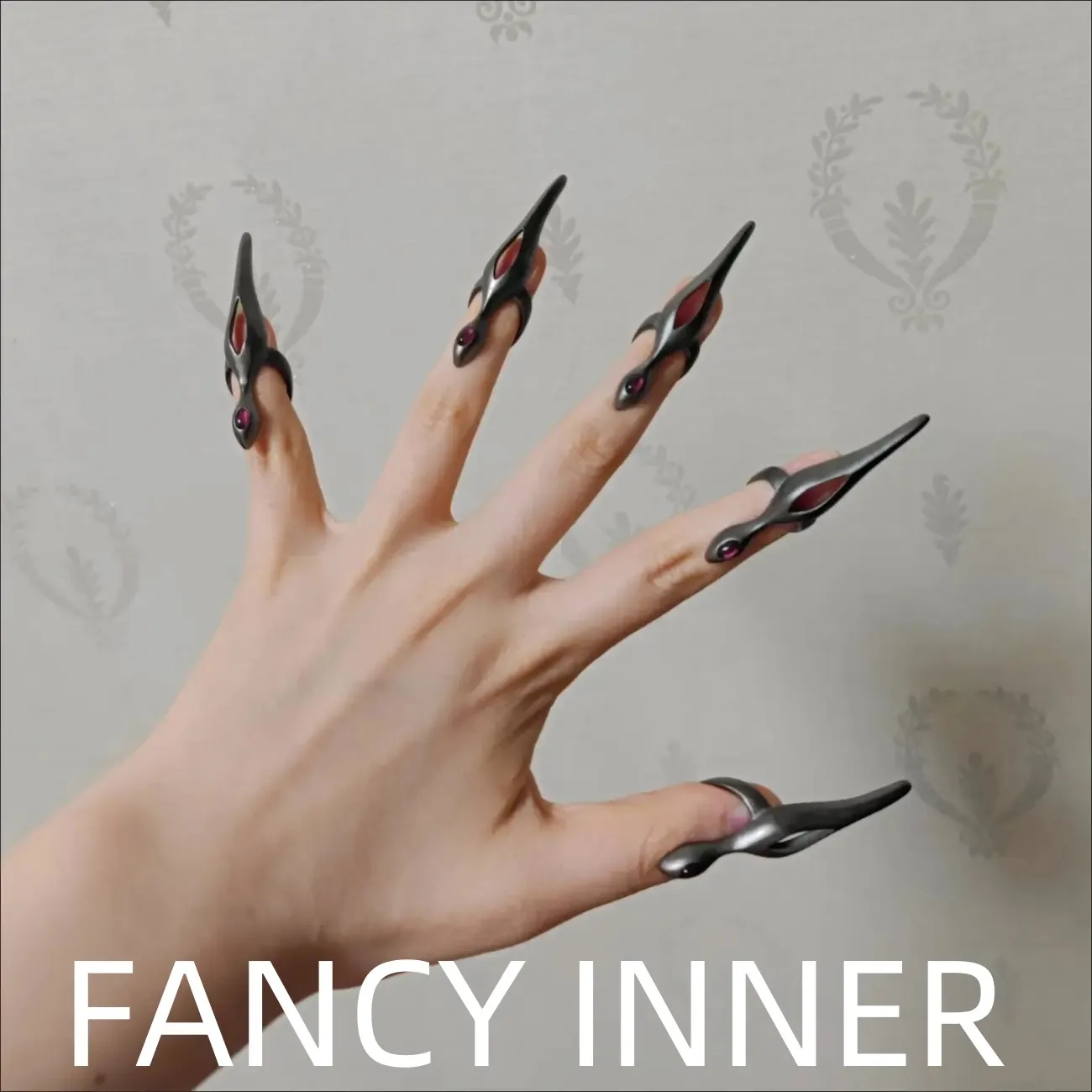 2023-New-Dark-Punk-Titanium-Devil-Gothic-Evil-Rings-Bloodshot-Eyes-Open ...